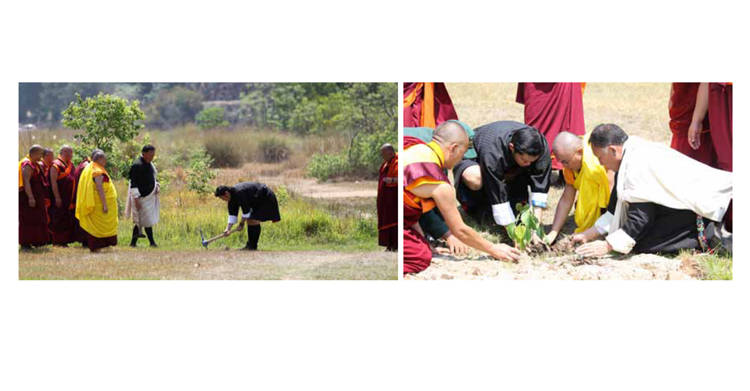 His Majesty plants sacred trees – The Bhutanese